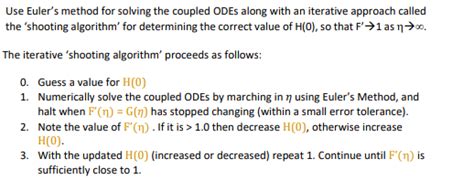Solved Use Euler S Method For Solving The Coupled ODES Along Chegg