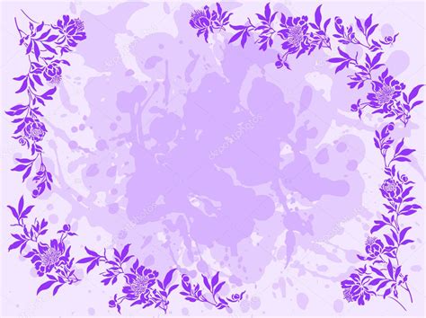 Lilac Floral Frame Stock Vector Needle 3741787