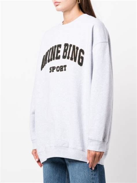 Anine Bing Logo Patch Tyler Sweatshirt Farfetch