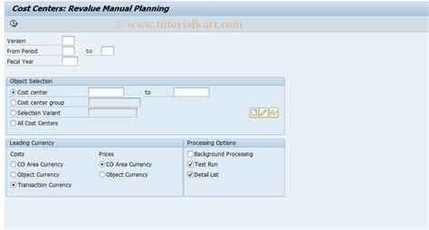 Kp Sap Tcode Revaluate Manual Planning