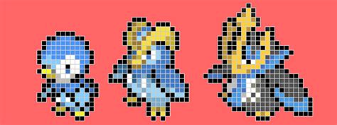 Piplup Sprite Prinplup Sprite Empoleon Sprite Para Hacerlos Con Beads
