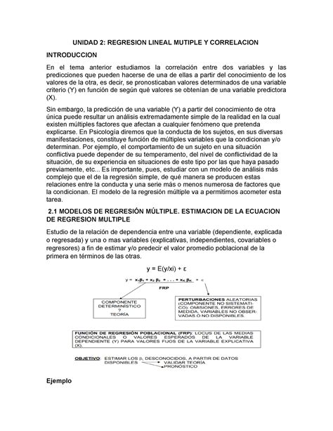 Unidad 2 Estadistica Informacion Unidad 2 Regresion Lineal Mutiple