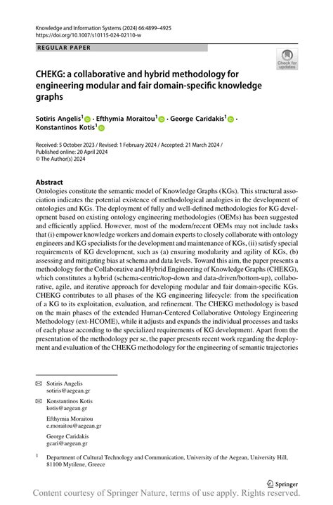 Pdf Chekg A Collaborative And Hybrid Methodology For Engineering