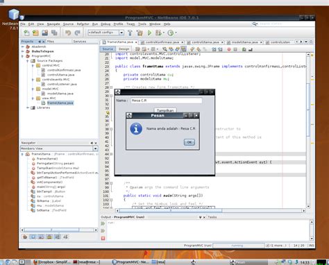 Program Java Sederhana Dengan Konsep Mvc Model View Controller Mari
