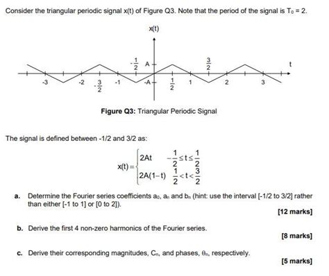 Solved Consider The Triangular Periodic Signal Xt Of