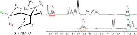 Steric Compression Reported By The 7 Methylene Key 1 H NMR Signals Of