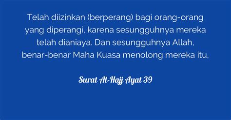 Detail Surat Al Hajj Ayat 39 Koleksi Nomer 23