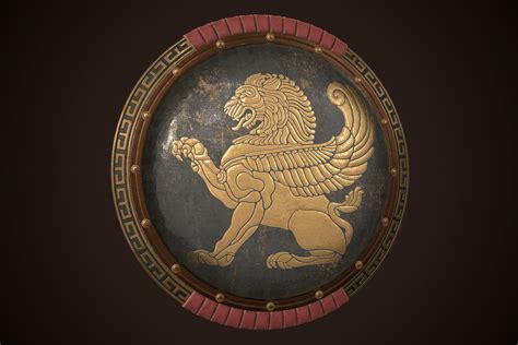 Hoplite Shield Aspis Gryphon 3d 무기 Unity Asset Store