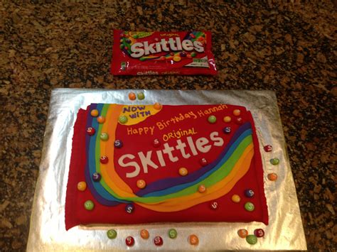 Skittles Rainbow Cake