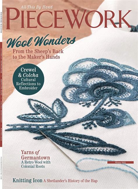 Коллекция проектов для рукодельниц в журнале «piecework Vol Xxx №4 Winter 2022 Журналы