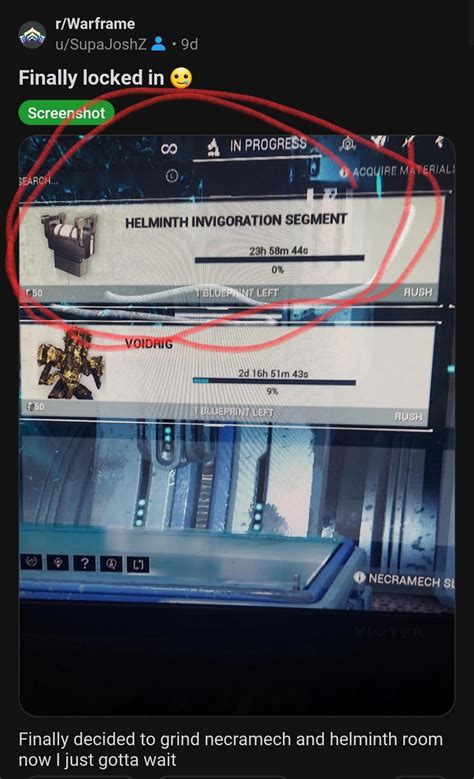 Update On Helminth R Warframe