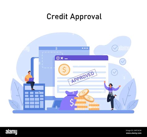 Credit Approval Process Illustration The Joyous Moment Of Receiving