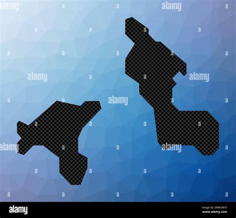 Cooper Island Geometric Map Stencil Shape Of Cooper In Low Poly Style Beautiful Island Vector