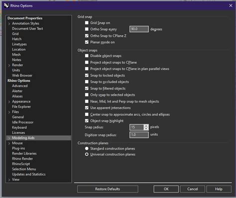 OSnap Suddenly Doesn T Work Rhino For Windows McNeel Forum