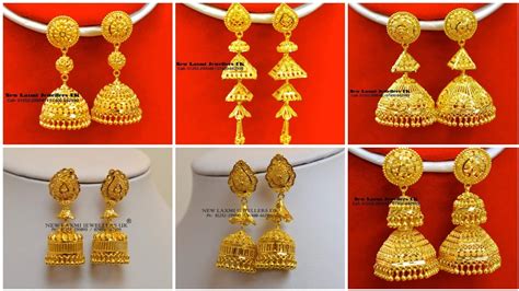 Latest Gold Traditional Jumkha Earrings For Women Youtube