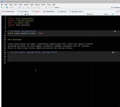 Automatically Add A Table To A Rmarkdown Document • Inserttable
