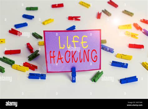 conceptual hand writing showing life hacking concept meaning simple