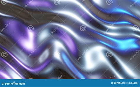 Liquid Chrome Waves Background Shiny And Lustrous Metal Pattern