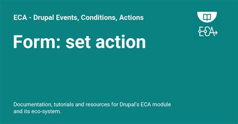 Form Set Action Eca Drupal Events Conditions Actions