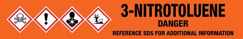 3 Nitrotoluene Cas 99 08 1 Ghs Pipe Marking Label
