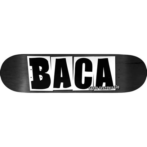 Baker Baca Logo Skateboard Deck Grey Veneer 8 Skatehut