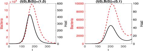 Solutions Of The Ode Model 19 Over 365 Days For Two Sets Of Initial Download Scientific