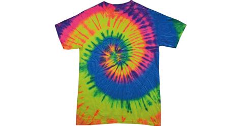Colortone Womens Rainbow Tie Dye Short Sleeve Heavyweight T Shirt