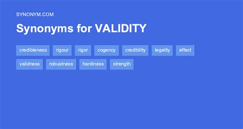 Another Word For Validity Synonyms And Antonyms