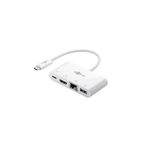 Goobay Usb C Multiport Adapter Hdmi Ethernet Pd White Geewiz