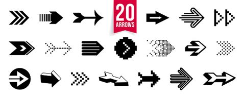화살표는 다양한 모양 스타일 및 개념 아이콘 또는 로고 작성을위한 커서 웹 또는 인쇄를위한 그래픽 디자인 요소의 큰 세트를 벡터 3차원 형태에 대한 스톡 벡터 아트 및 기타