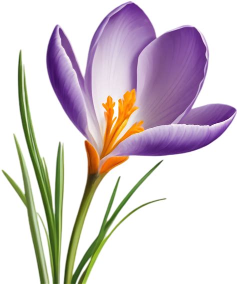 Purple Crocus Flower Clipart Design 50170477 PNG