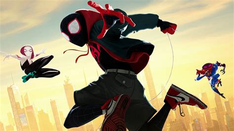 Обои на рабочий стол человек паук через вселенные 4к