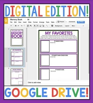 END OF THE YEAR MEMORY BOOK DIGITAL By Presto Plans TpT