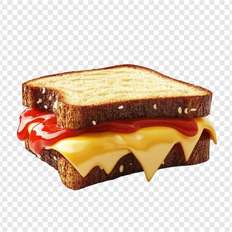 Delicious Grilled Cheese Sandwich With Ketchup Premium Ai Generated Psd