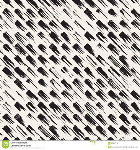 Vector Seamless Pattern With Brush Stripes And Strokes Stock Vector