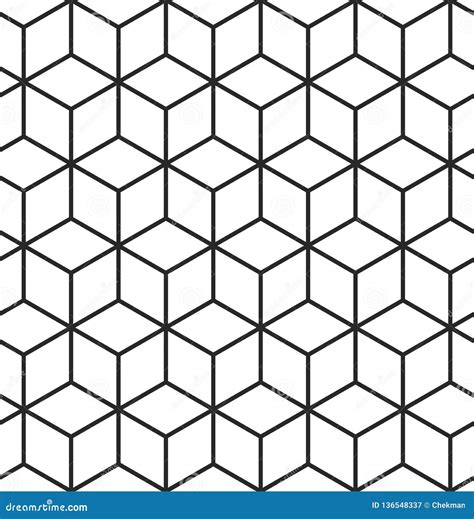 Abstract Seamless Hexagon Pattern Vector Illustration Stock