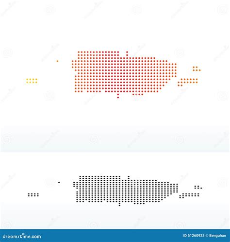 Map Of Freely Associated State Puerto Rico With Dot Pattern Stock