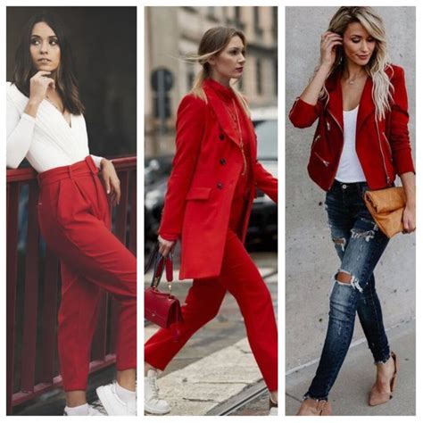 Outfit Color Rojo 2021 Hermosas Combinaciones En 42 Off