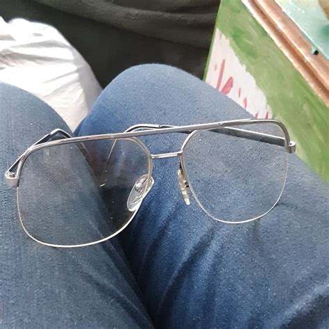 Mens Logo Paris Aviator Wire Frames Glasses Eyewear Gem