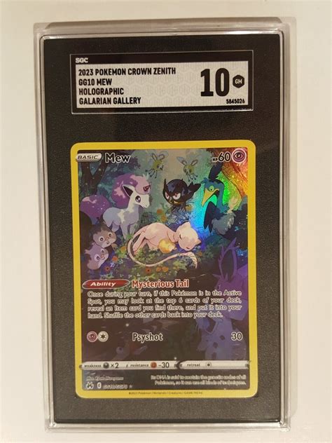 Pokemon Crown Zenith Holo Mew Galarian Gallery GG10 GG70 Values MAVIN