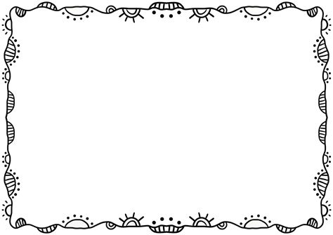Black And White Doodle Border
