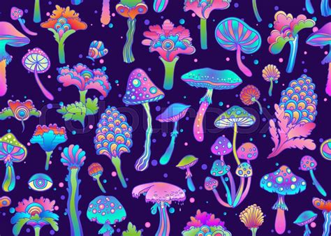 Colorful Mushrooms Wallpaper