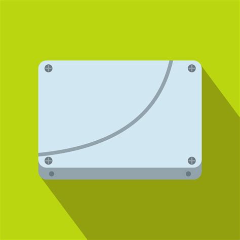 Icono De Base De Datos En Estilo Plano Sobre Un Fondo Verde Vector