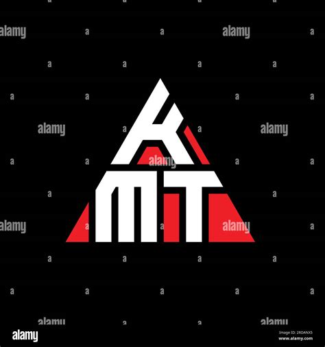 Kmt Triangle Letter Logo Design With Triangle Shape Kmt Triangle Logo