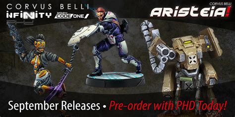 Infinity And Aristeia September Releases — Corvus Belli Phd Games