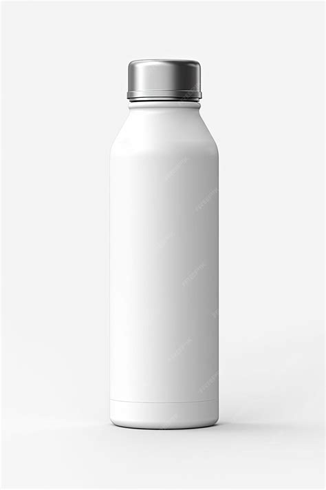 Premium Ai Image Water Botel Mockup White With Shades White Background Ai Generated