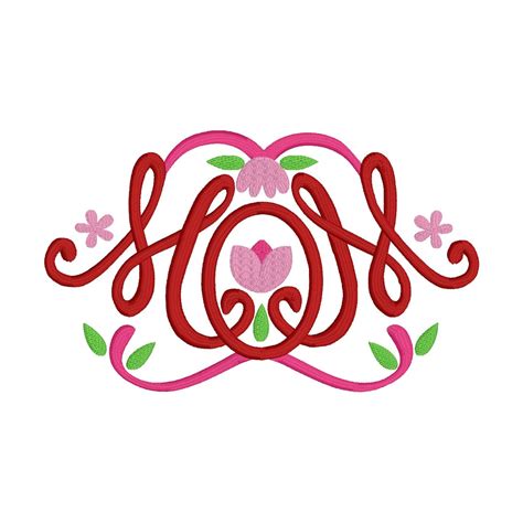 Momogram 1 Machine Embroidery Design Files Etsy