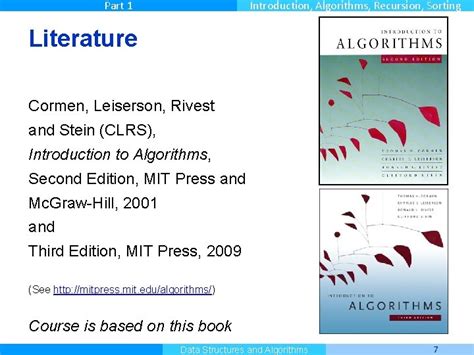 Part 1 Introduction Algorithms Recursion Sorting Data Structures