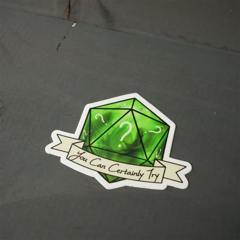 D20 Sticker Vinyl Dice Sticker Dnd Sticker You Can Etsy