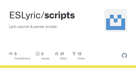 Github Eslyricscripts Lyric Source And Parser Scripts